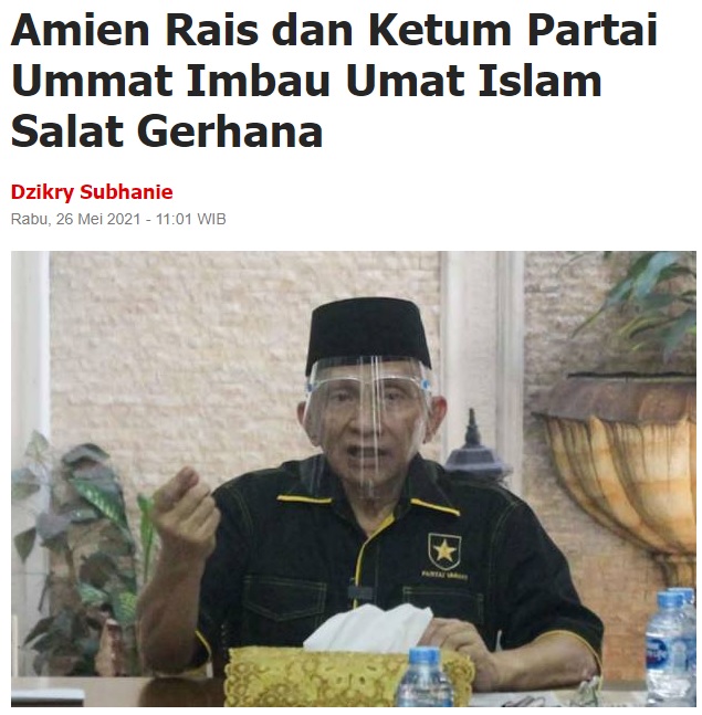 [Cek Fakta] Amien Rais Meninggal Hoaks, Ini Faktanya